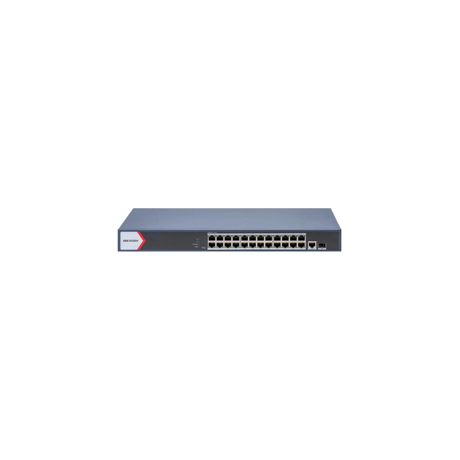 Switch Hikvision 24 puertos Gig POE 1 RJ45 1 Opt - MaquiStore
